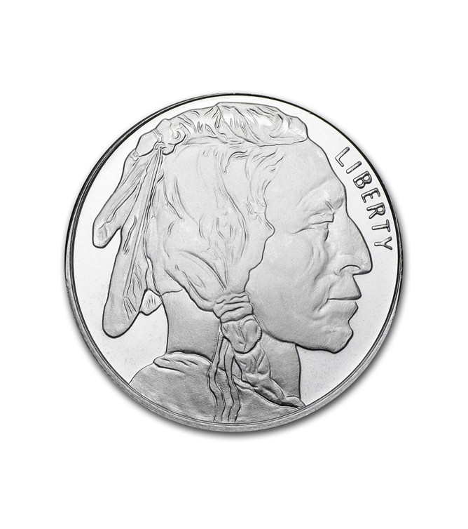 Buffalo round 1oz silver coin fineness .999,9